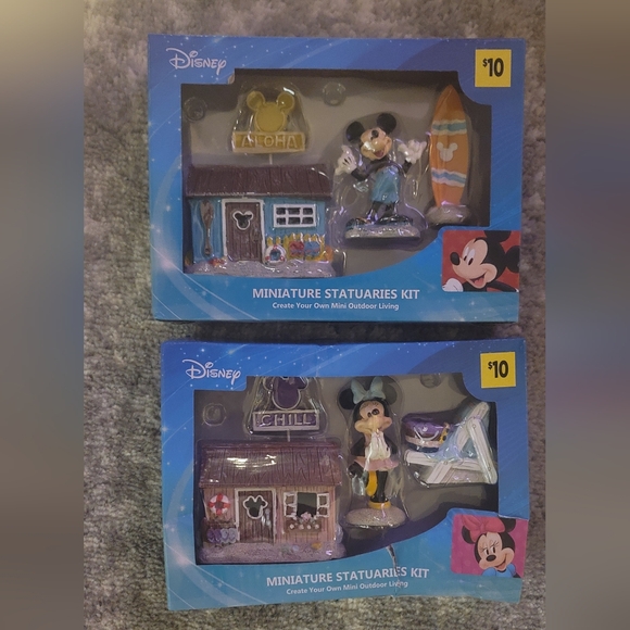 Disney | Accents | 25 Nwt Mickey And Minnie Mouse Miniature Statuaries ...